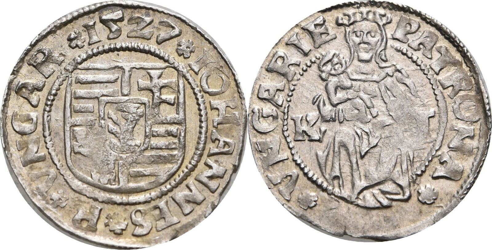 Ungarn Denar KT, Kremnitz 1527 Johannes Zapolya, 1526-1540 EF l ...