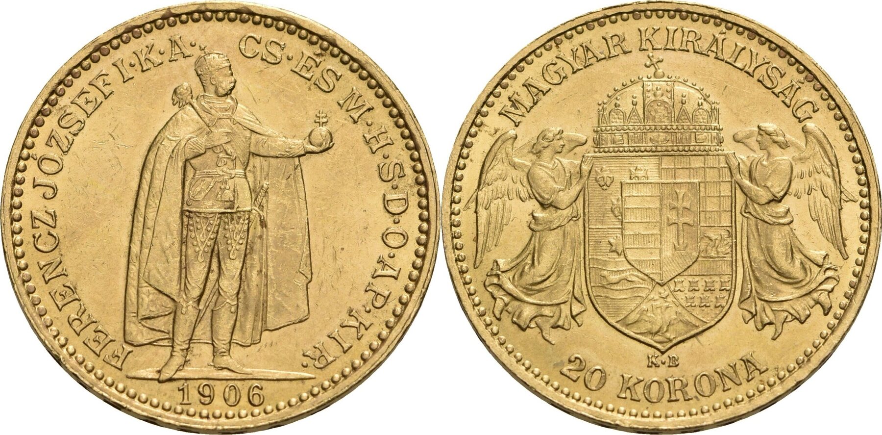 Österreich-Ungarn 20 Kronen KB, Kremnitz 1906 Franz Joseph I., 1848-1916 aEF / EF winz. Kratzer ...