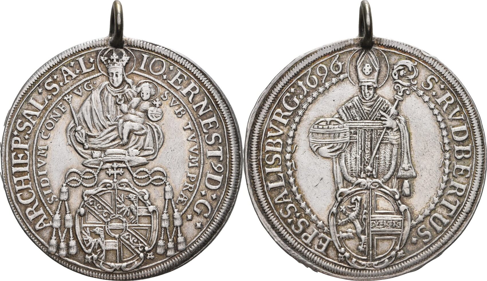 Salzburg, Erzstift Taler 1696 Johann Ernst von Thun-Hohenstein, 1687 ...