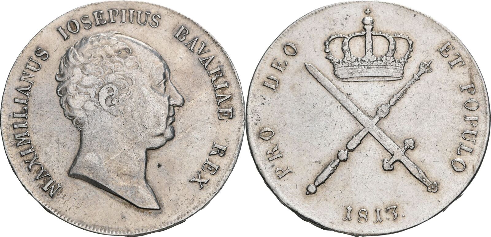 Bayern Kronentaler, München 1813 Maximilian IV. (I.) Joseph, 1799-1806-1825 VF | MA-Shops