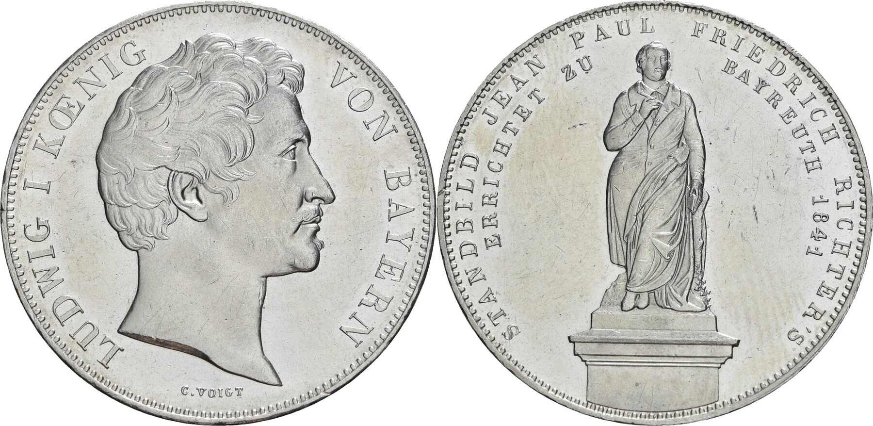 Bayern Geschichtsdoppeltaler, München 1841 Ludwig I., 1825-1848 EF von frischen Stempeln, leicht ...