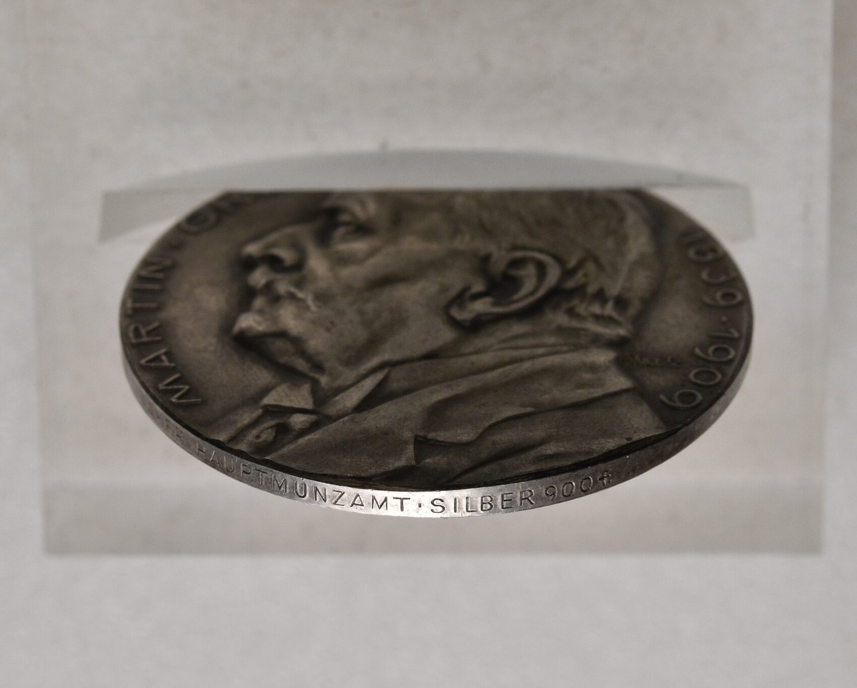 Karl Goetz Silbermedaille 1909 auf das Volksschauspiel in Kraiburg und den Münchner Dichter ...