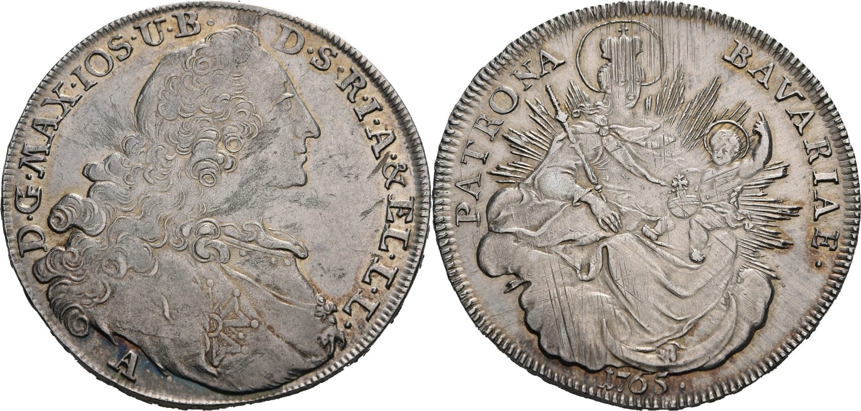 Bayern Konv.-Taler A, Amberg 1765 Maximilian III. Joseph, 1745-1777 f ...