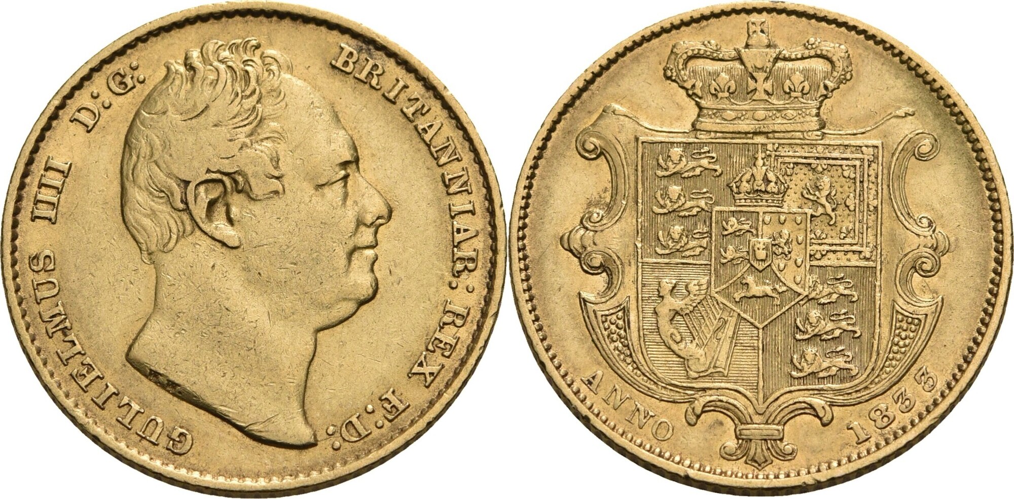 Großbritannien Sovereign, London 1833 William IV., 1830-1837 VF min ...