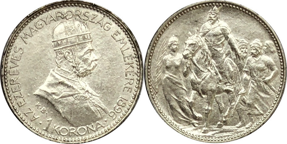 Österreich-Ungarn 1 Krone 1896 KB Kaiser Franz Joseph AU | MA-Shops