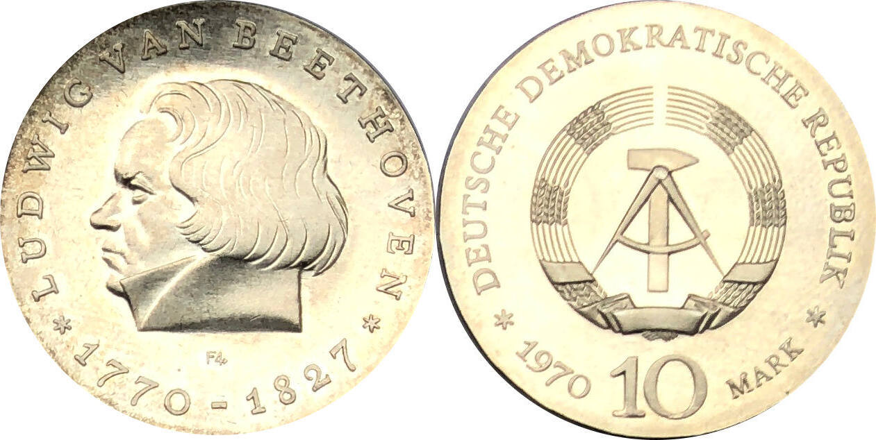 DDR 10 Mark 1970 Ludwig van Beethoven CH UNC | MA-Shops
