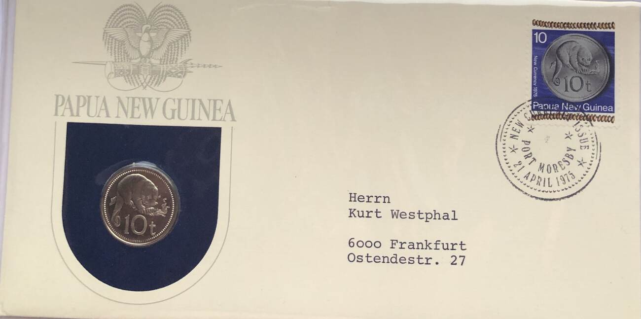 Papua-Neuguinea 10 Toea 1975 Tüpfelkuskus Numisbrief Proof | MA-Shops