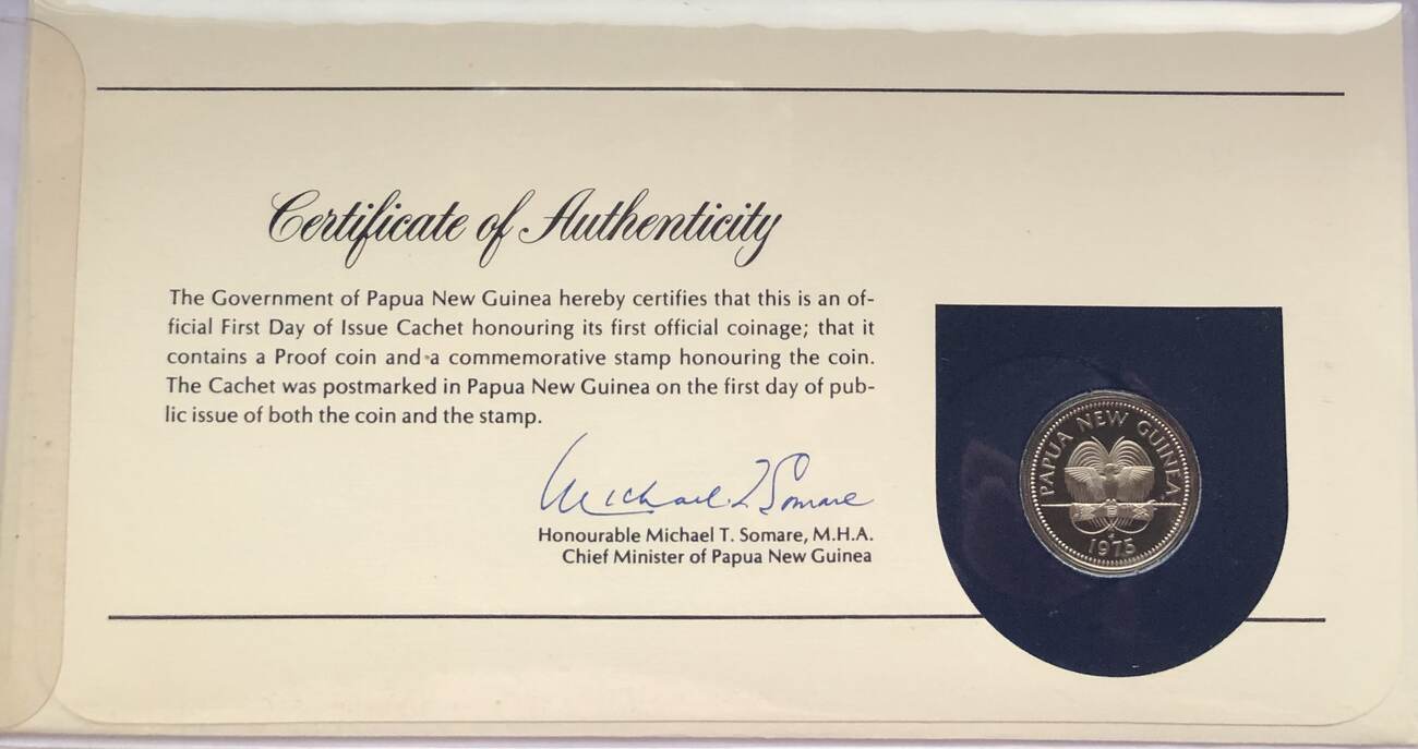 Papua-Neuguinea 10 Toea 1975 Tüpfelkuskus Numisbrief Proof | MA-Shops