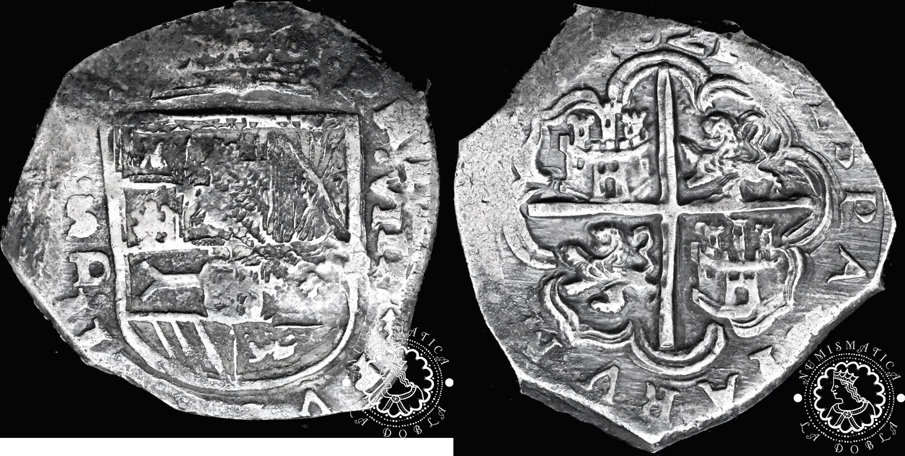 SPAIN 8 REALES 1621 Felipe IV - Sevilla D VF30 | MA-Shops