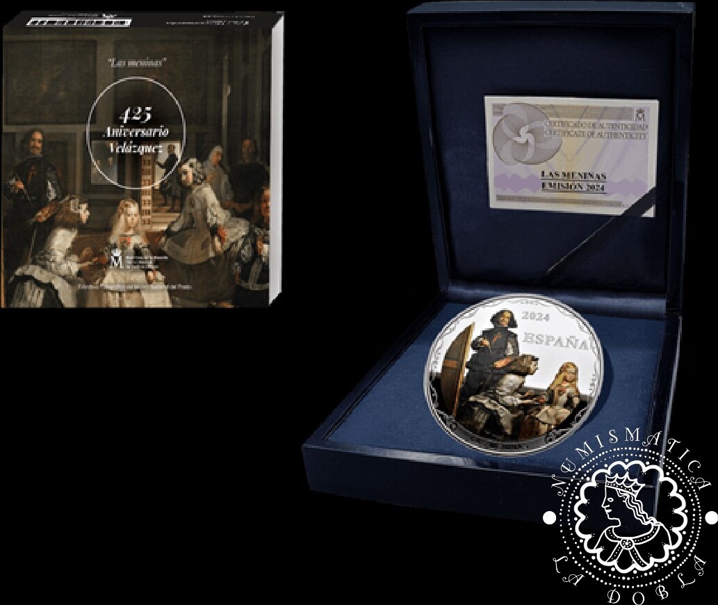 Spain 2024 50 EURO – VELAZQUEZ – Las Meninas and Mars Resting Proof ...
