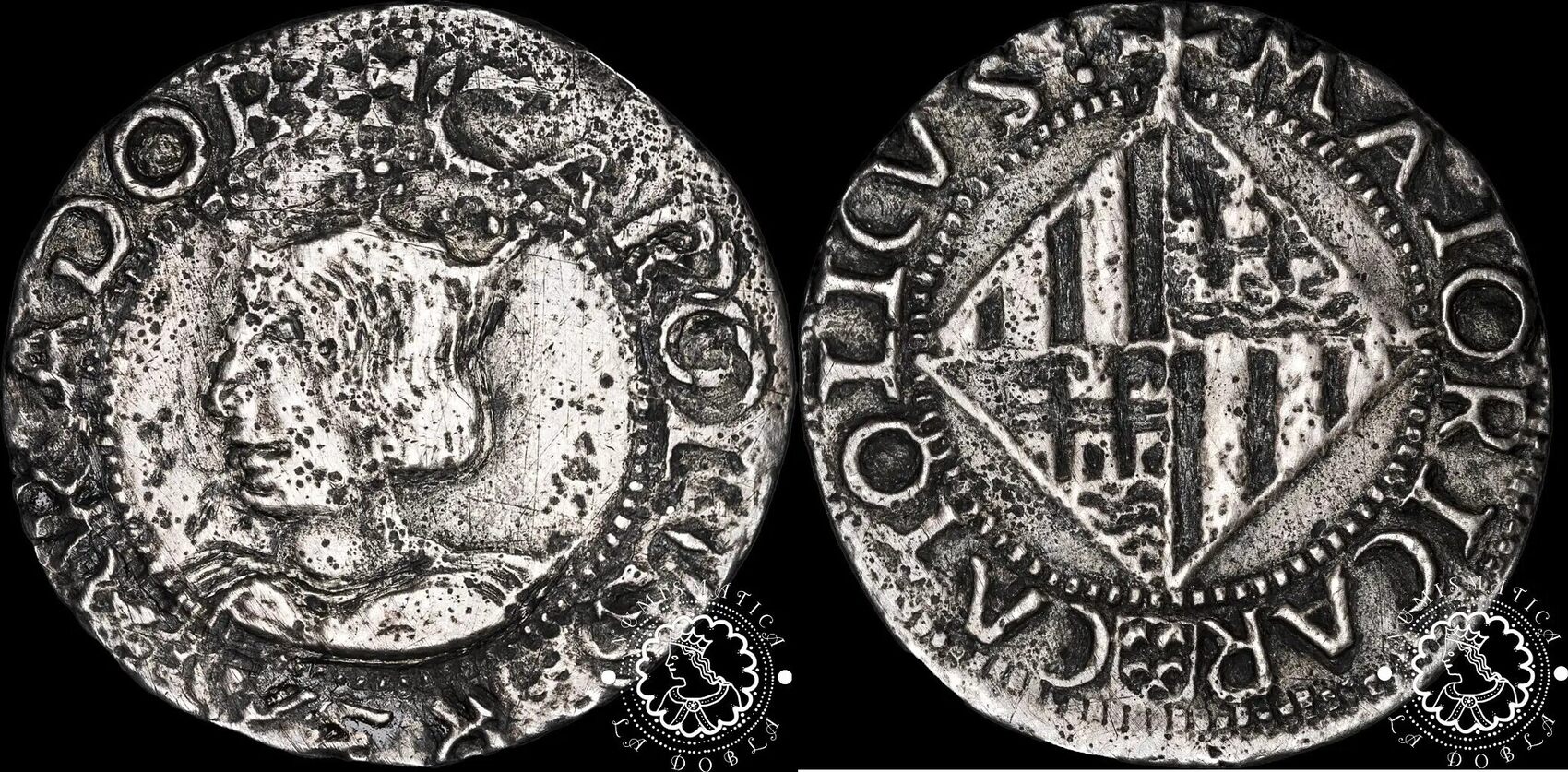 Spain 1516 1 REAL – Carlos I – Mallorca MBC- / VF- | MA-Shops