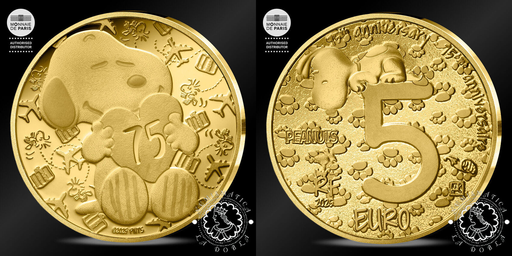 France 2025 5 EURO – Snoopy (Peanuts) – Proof | MA-Shops