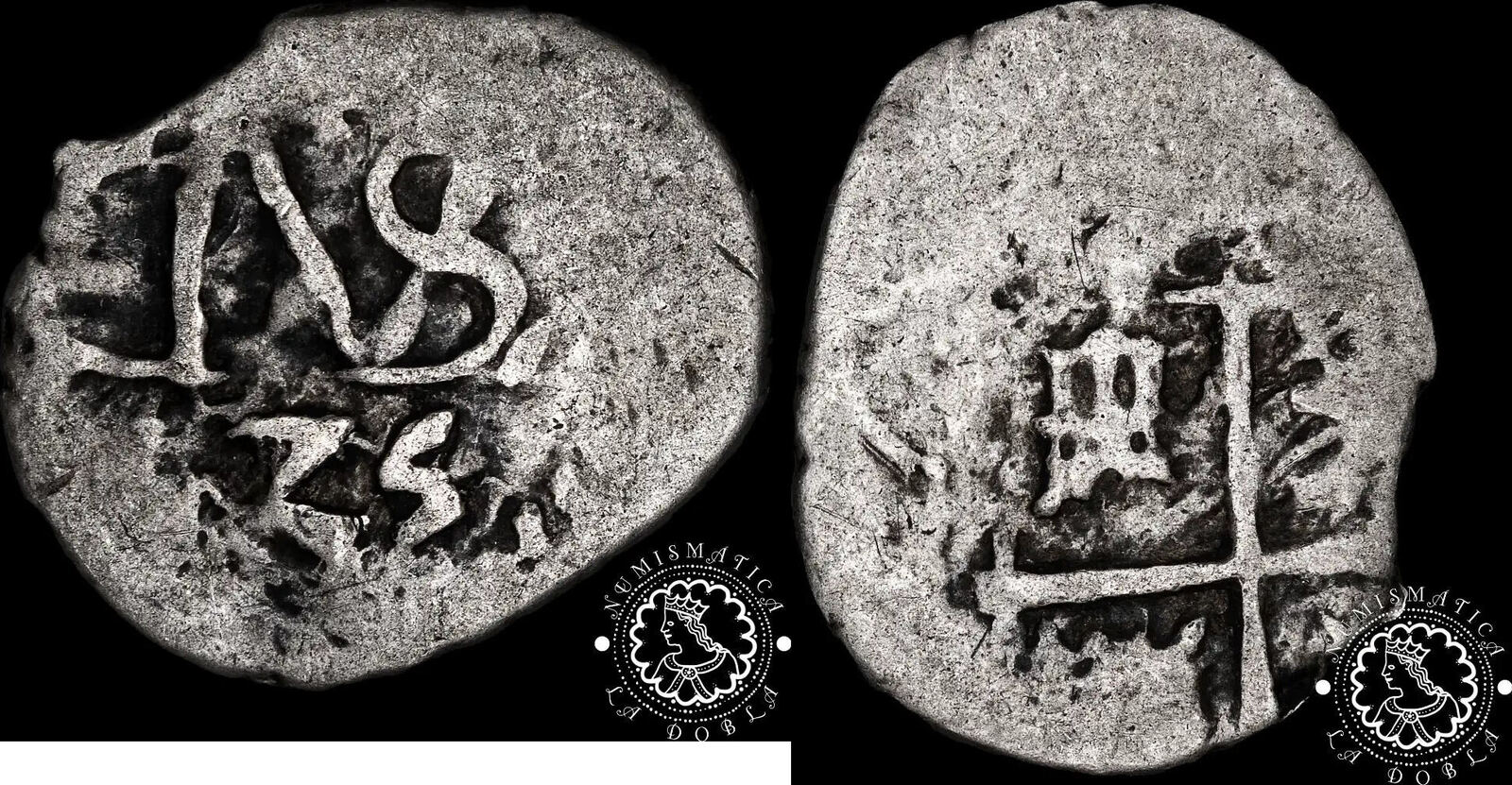 Spain / Bolivia 1675 1/2 REAL - Carlos II - Potosí - BC- / F- | MA-Shops