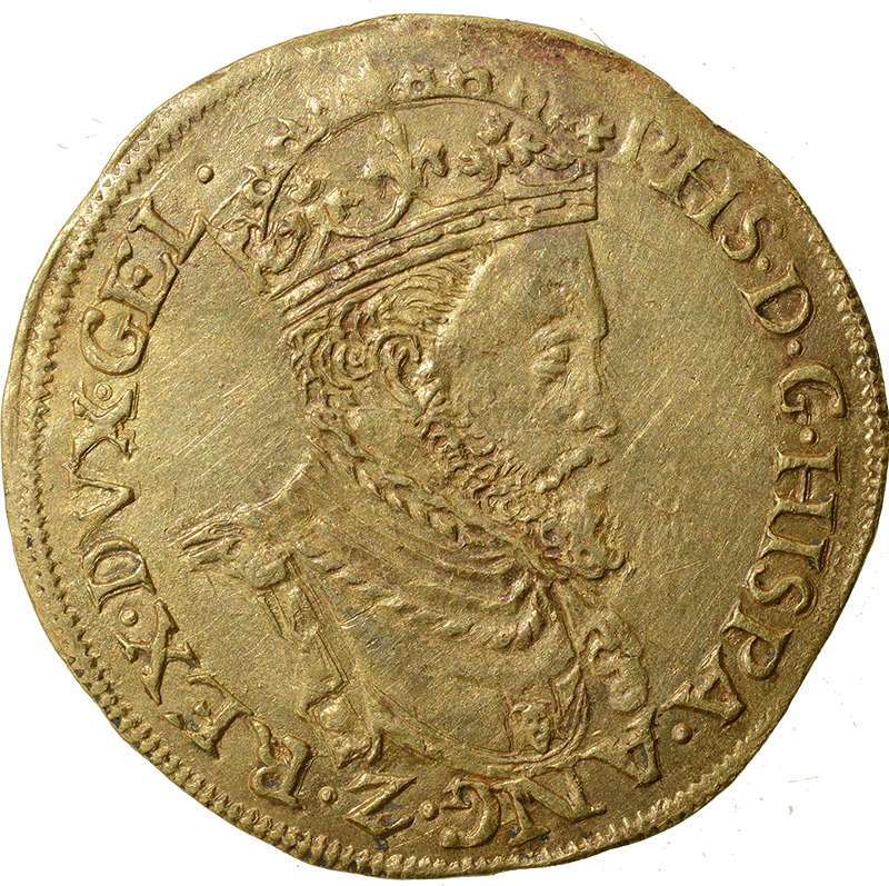 Gouden Reaal Z.j. (1557–1560) z.j. Philips II Zeer zeldzaam (RR) EF met ...