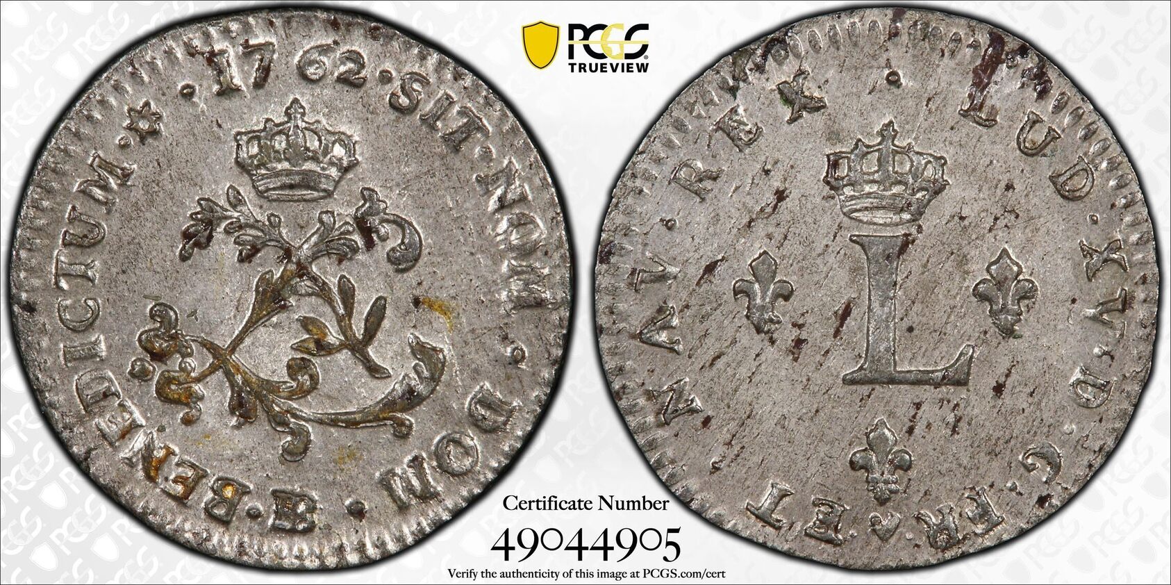 France 1762 Louis XV Double sol de billon Strasbourg UNC non circulé ...