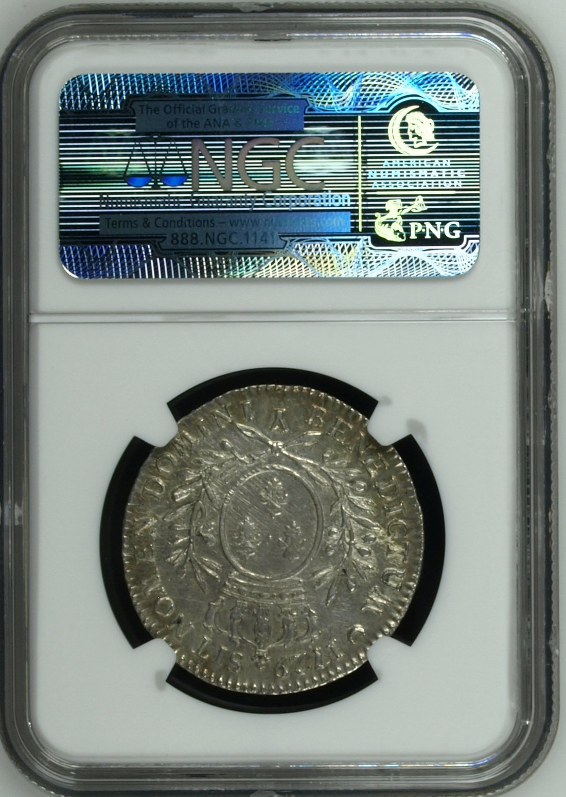 France Demi-écu 1729 Louis XV aux branches d'olivier Bourges NGC MS64 ...