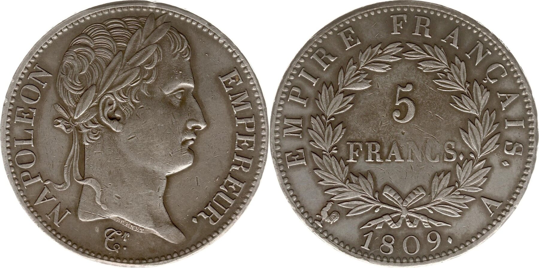 France 5 Francs 1809 Napoléon Paris EF | MA-Shops