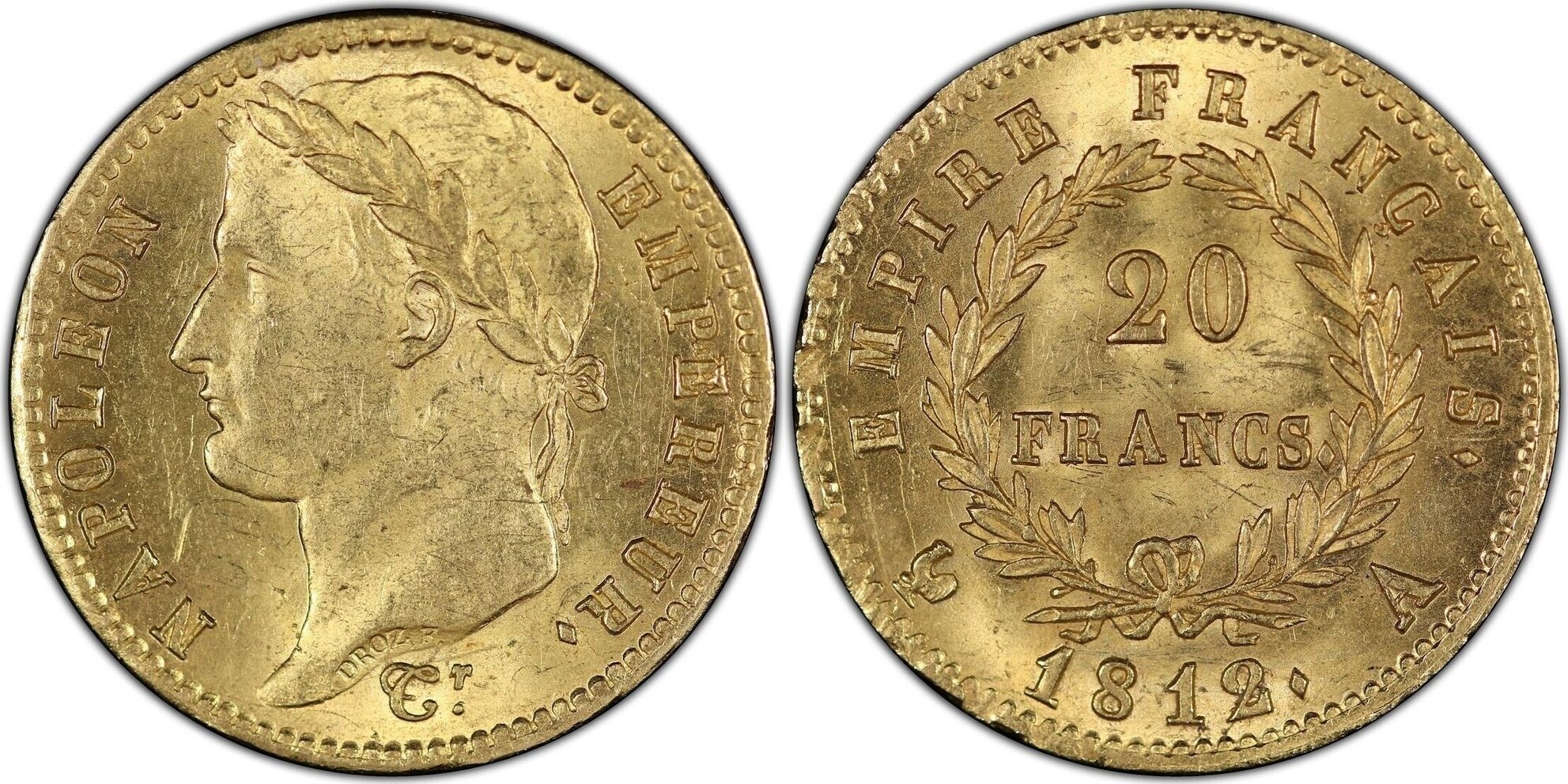 France 20 Francs 1812 Napoléon Empereur or Paris PCGS MS63 Splendide rare | MA-Shops