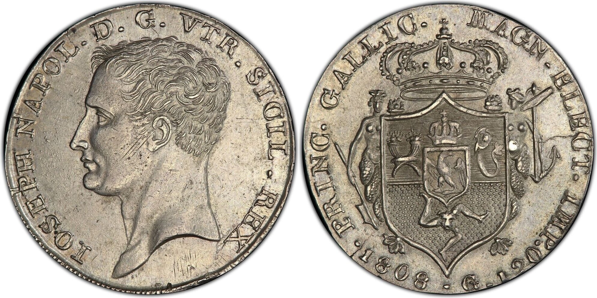 120 Grana 1808 ITALIA Joseph Napoleon Naples UNC très rare Qualité | MA ...