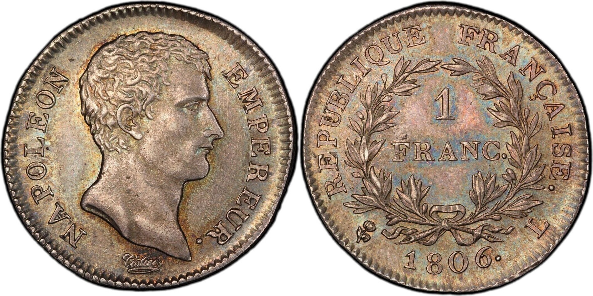 France 1 Franc 1806 Napoléon Bayonne PCGS MS64 Splendide à FDC ...