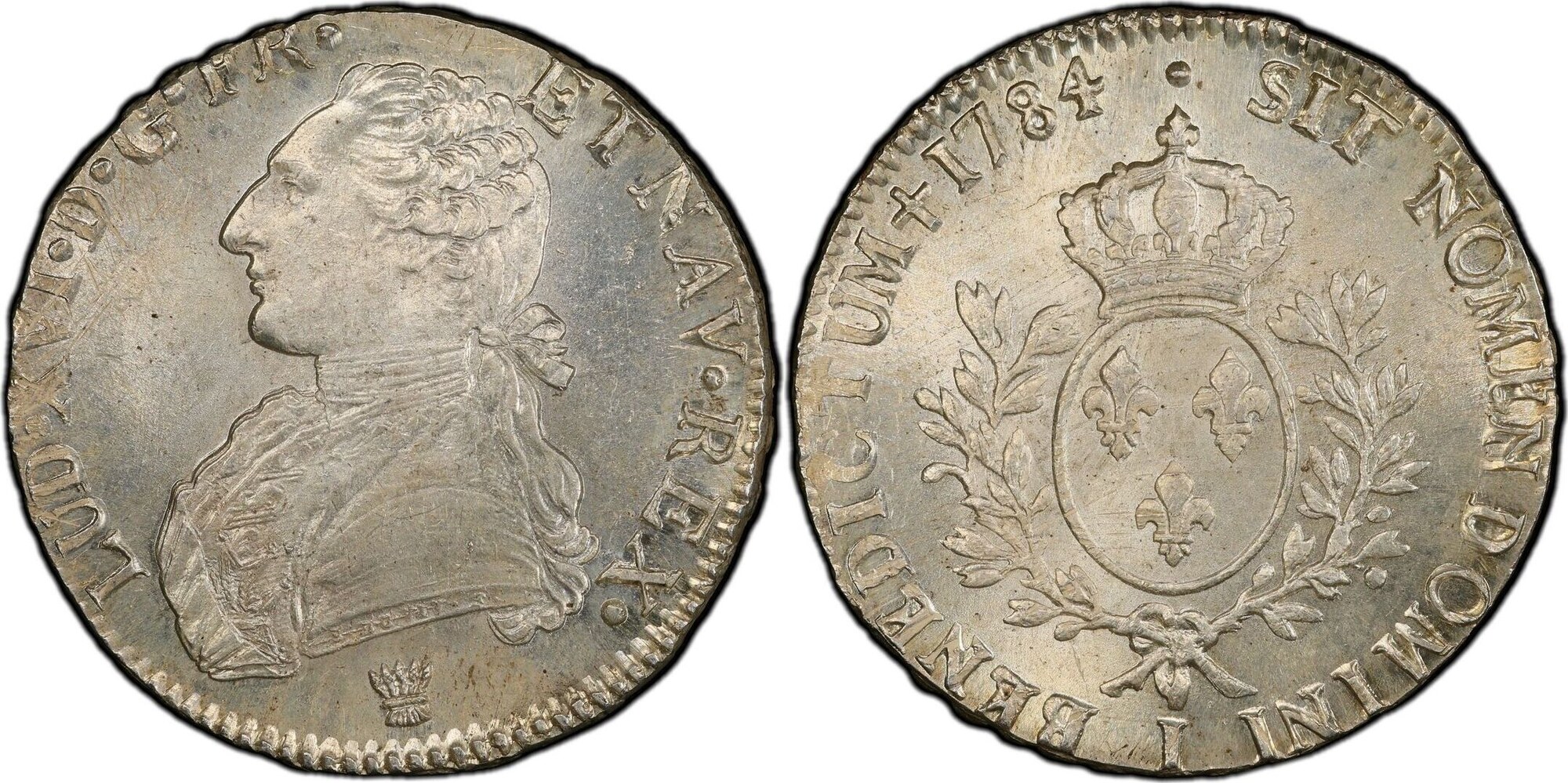 France Ecu aux branches d'olivier 1786 Louis XVI Limoges PCGS MS65 FDC ...
