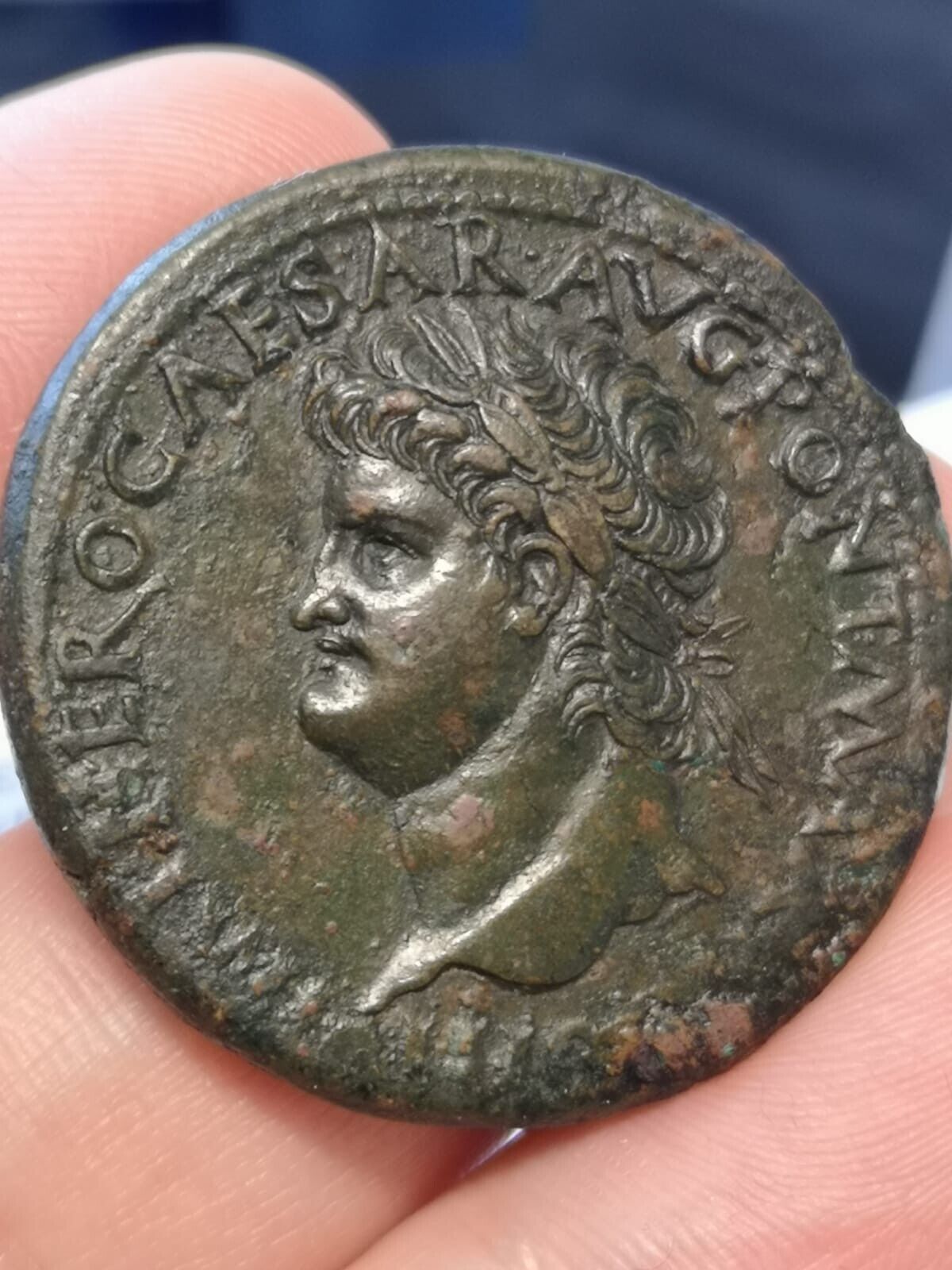 Sestertius Nero Fine Style beautiful coin Sesterce Néron UNC Portrait ...