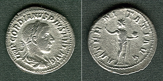 Antikes Rom Denar Marcus Antonius GORDIANUS III. Pius selten! ss-vz [241-243] VF-EF | MA-Shops