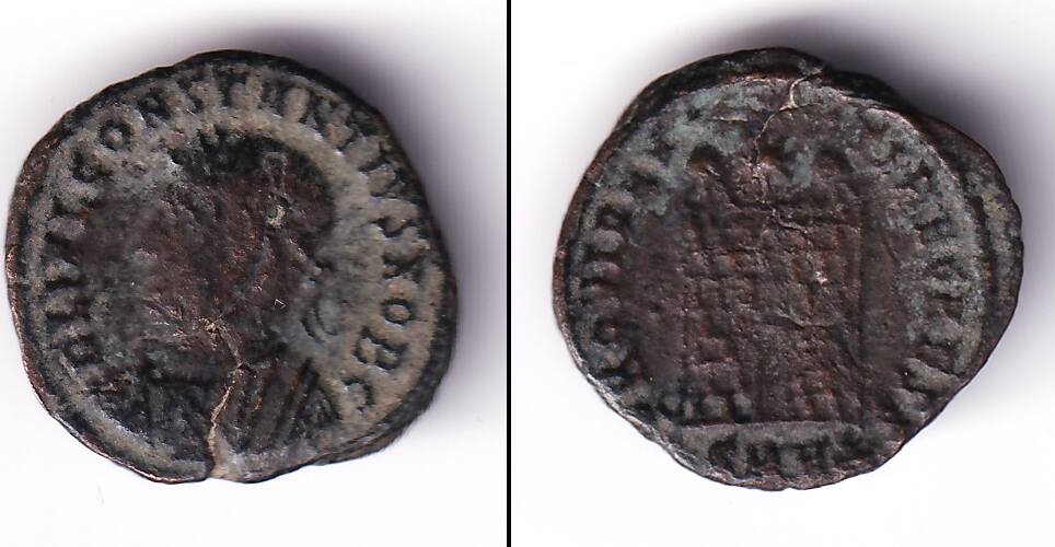 Antikes Rom Follis Flavius Julius CONSTANTIUS II. f.ss selten! [329-330 ...
