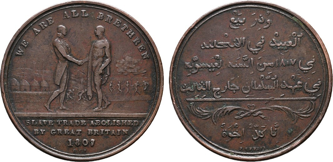 GROSSBRITANNIEN Bronzemedaille, Token, 1807, Macaulay u. Babington, für ...