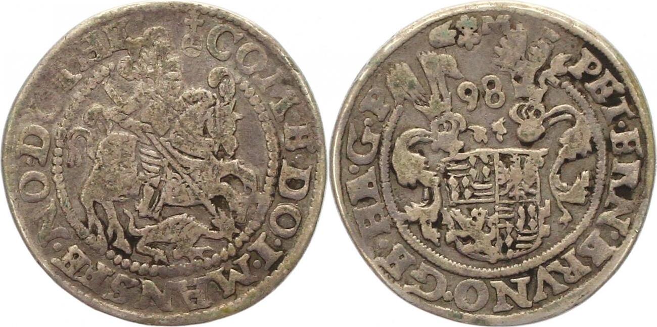 Mansfeld-vorderortische Linie zu Friedeburg 1/2 Taler 1598 GM Peter ...