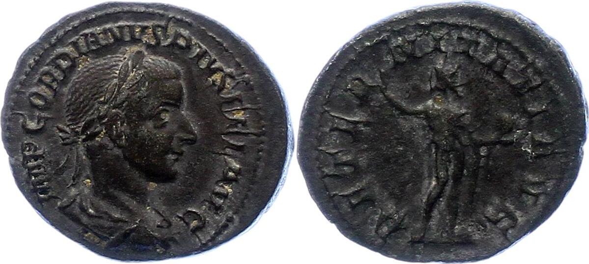 Kaiserzeit Denar 238-244 n. Chr. Gordianus Pius (III) 238-244. VF | MA-Shops