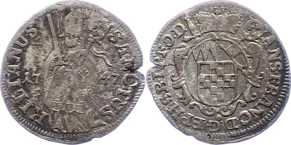 Würzburg-Bistum Kilianschilling 1747 Anselm Franz von Ingelheim 1746 ...