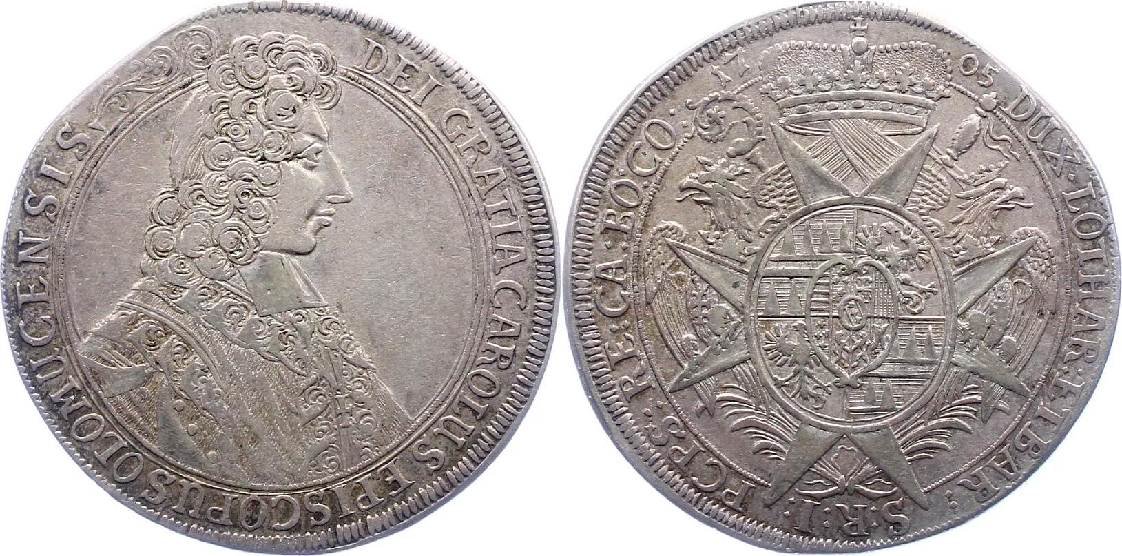 Tschechien-Olmütz Taler 1705 Karl von Lothringen 1695-1711. Schöne ...