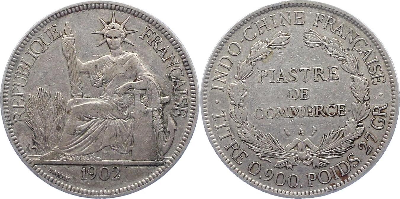 Französisch Indochina Piastre 1902 VF | MA-Shops