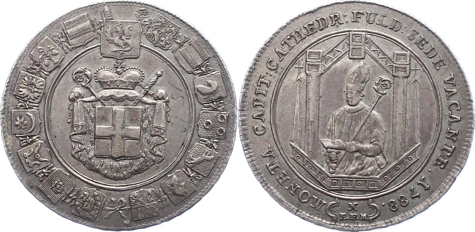 Fulda-Bistum Taler Sedisvakanz 1788. Schöne Patina. VF-EF | MA-Shops