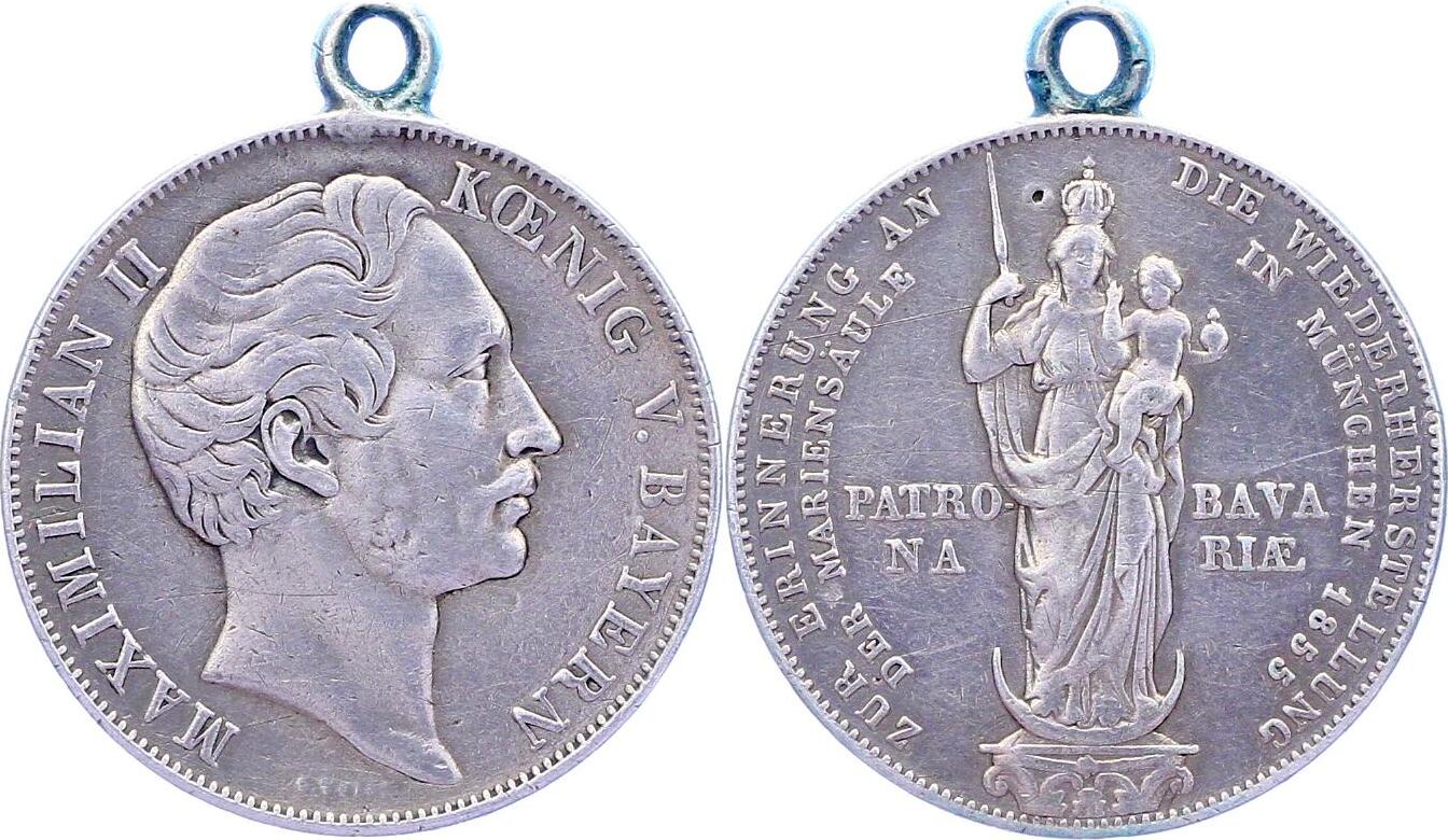 Bayern 1855 Maximilian II. Joseph 1848-1864. Am Henkel, VF- | MA-Shops