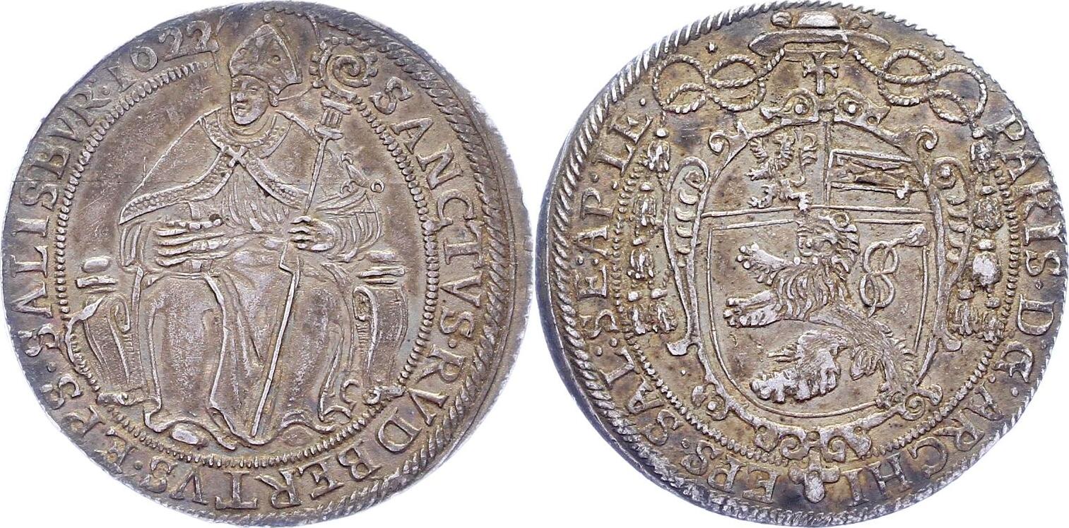 Salzburg Taler 1622 Paris von Lodron 1619-1653. Fast vorzüglich | MA-Shops