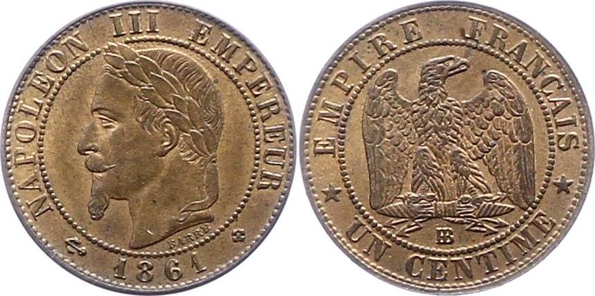 Frankreich 1861 BB Napoleon III. 1852-1870. CH UNC | MA-Shops