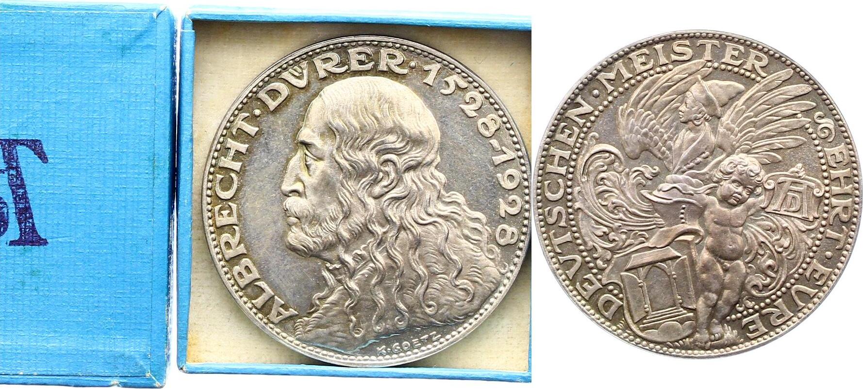 Münchner Medailleure Silbermedaille 1928 Goetz, Karl Prachtexemplar ...