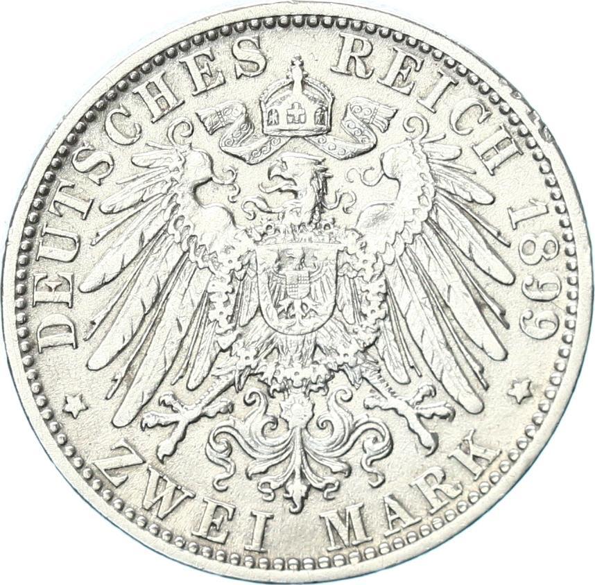 Bayern 2 Mark 1899 D Otto 1886 - 1913 very fine | MA-Shops