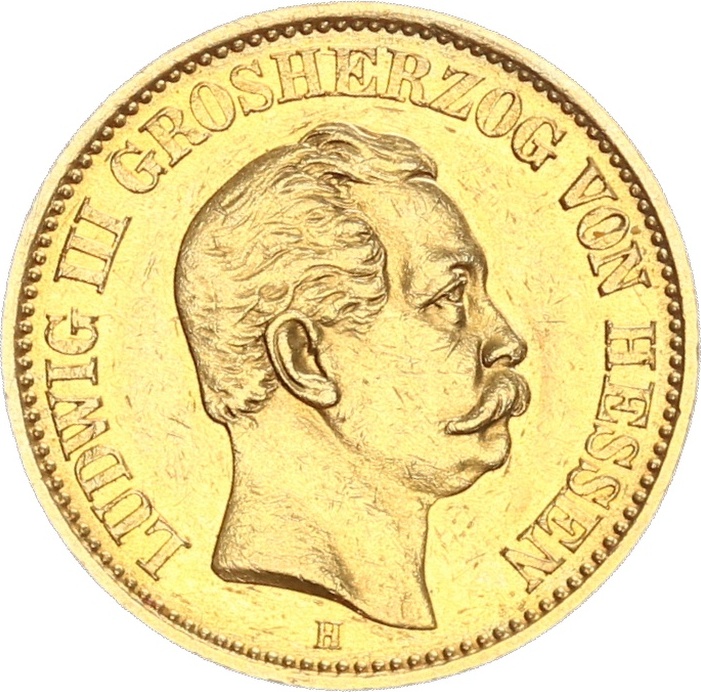 Hessen 20 Mark 1874 H Ludwig III. 1848 - 1877 Extremly fine | MA-Shops