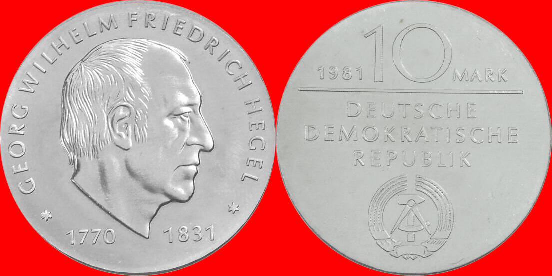 DDR 10 Mark 1981 Hegel UNC., ganz feine Kr. | MA-Shops