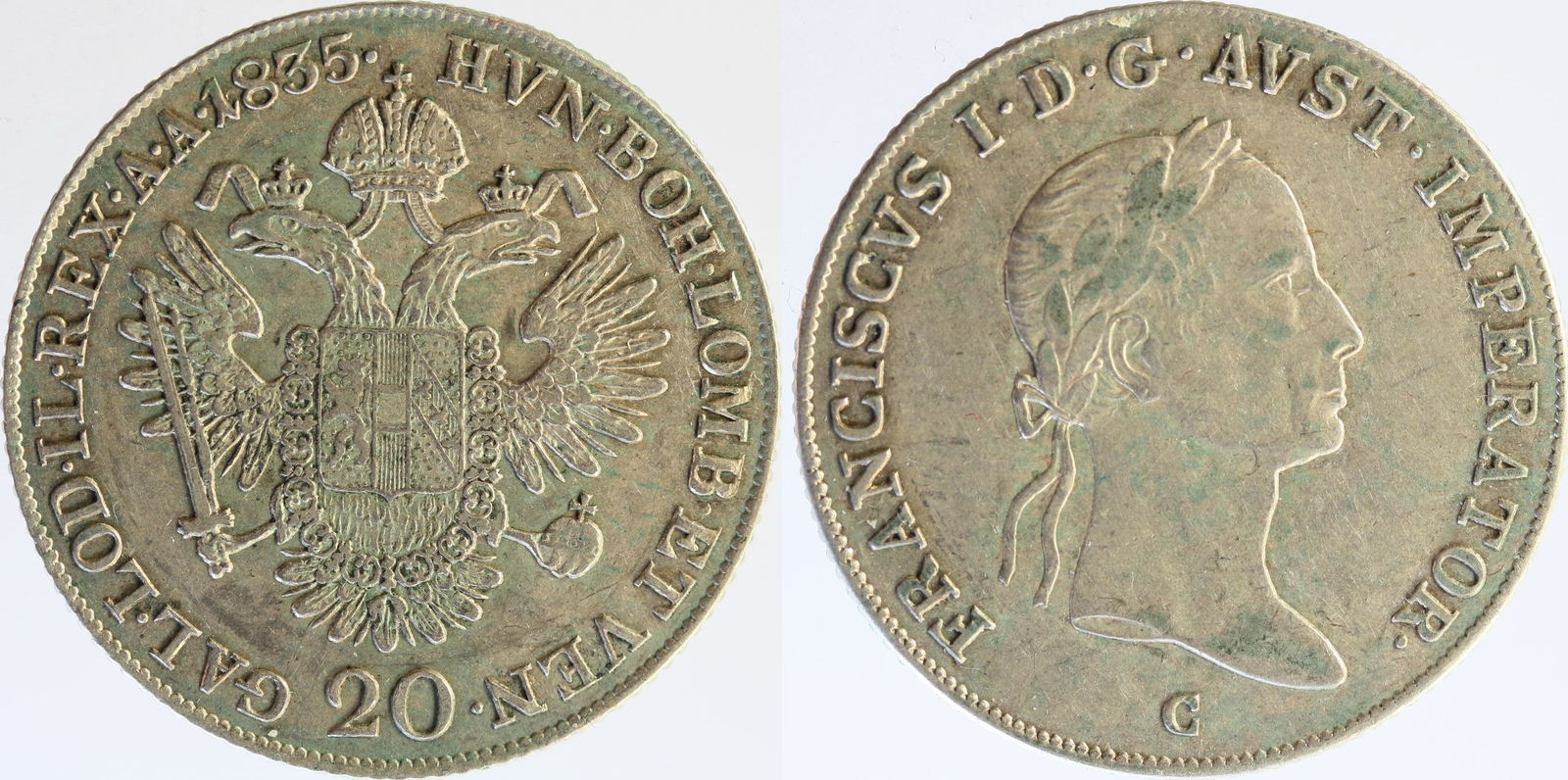 kaisertum österreich 20 Kreuzer 1835 C franz 1. (1792 - 1835) vzgl - | MA-Shops