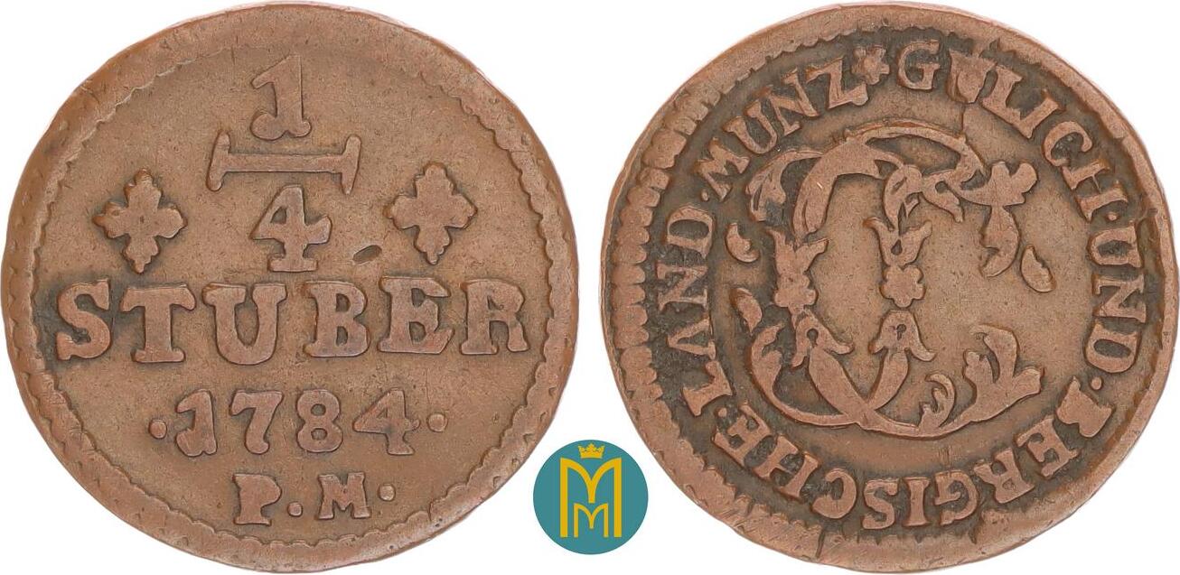 Jülich-Berg 1/4 Stuber 1784 VF | MA-Shops