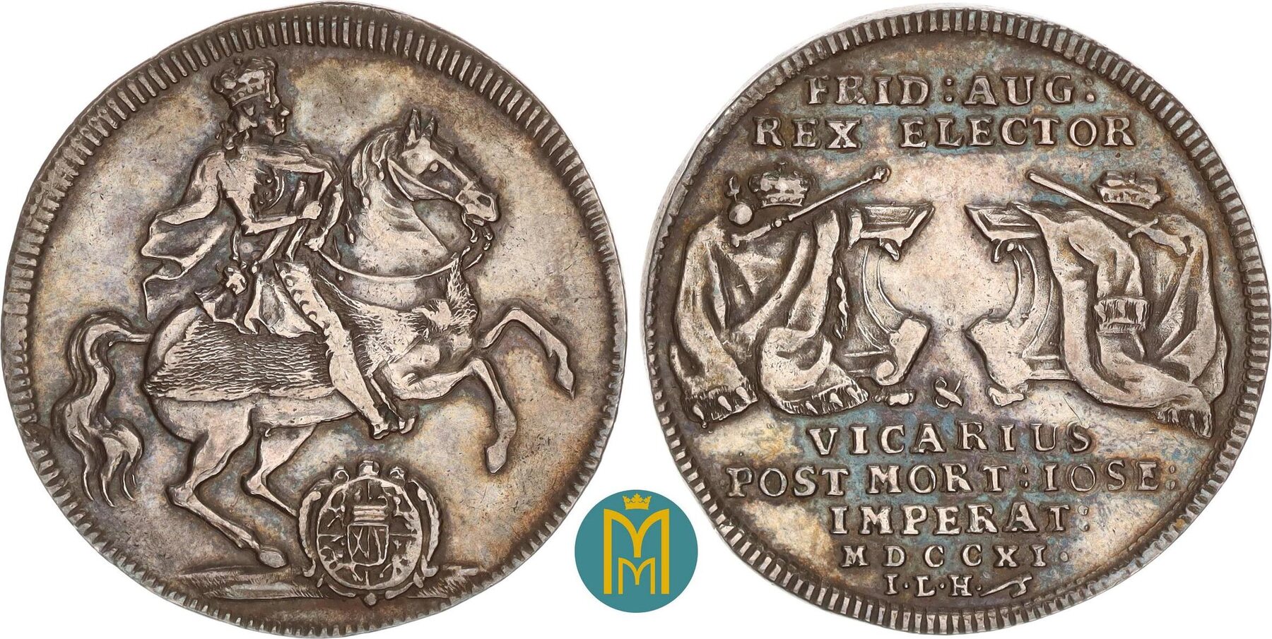 Sachsen-Albertinische Linie 1/4 Taler 1711 Dresden Friedrich August I ...