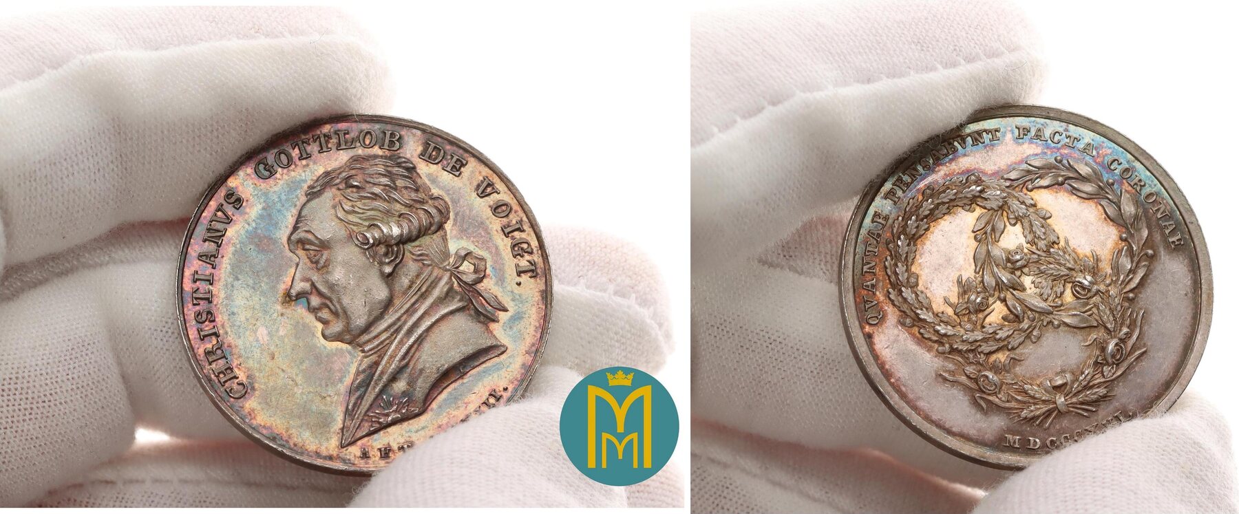 Sachsen-Weimar-Eisenach. Silbermedaille von Facius. 1816 50jähriges ...