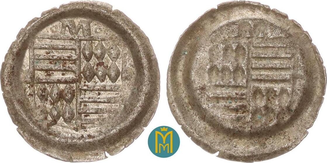 Mansfeld-Gemeinschaftsmünzen der Grafen Hohlpfennig o. Jahr Günther IV ...
