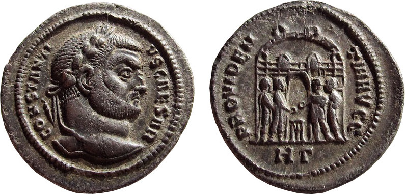 AR Argenteus of Constantius I as Caesar 293-305 AD., Heraclea mint, XF ...