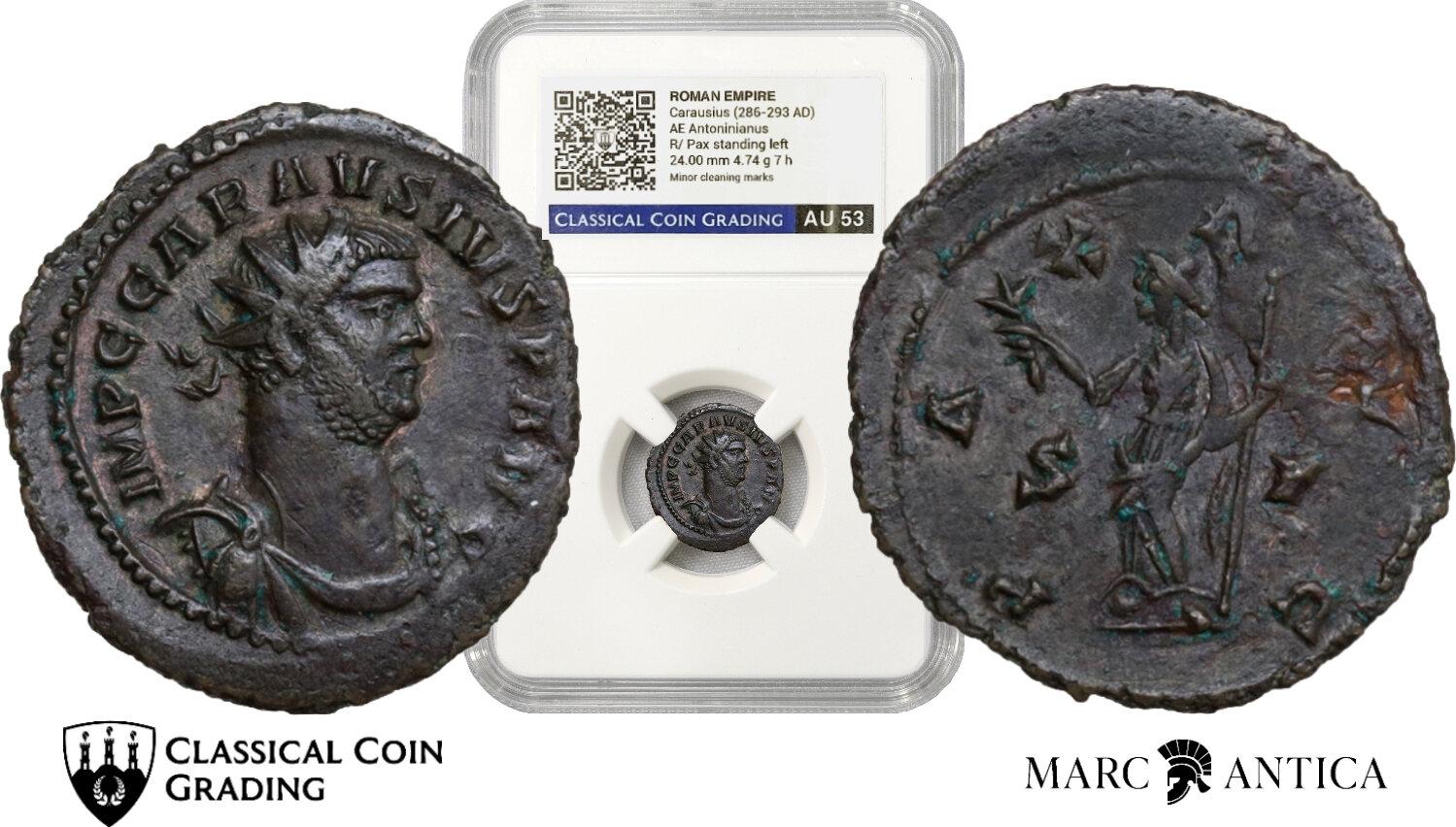 CCG Certified! Carausius, Romano-British Emperor, 286-293. Antoninianus ...