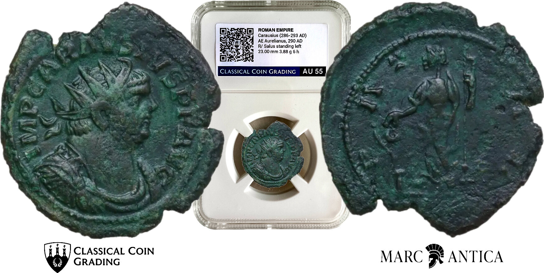 CCG Certified! Carausius. Romano-British Emperor, AD 286-293 ...